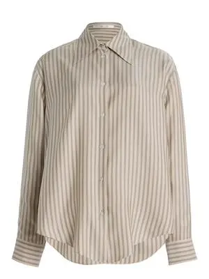 THE ROW The Row Parave Striped Silk Shirt