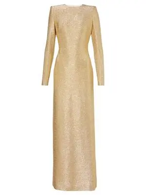 Oscar De La Renta Metallic Gown - Gold