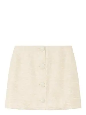 DESTREE Lucio Fil Coupé Mini Skirt - Neutrals