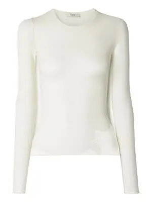 FFORME Ames Stretch-silk T-shirt - Neutrals