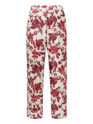 Max Mara S Max Mara Leda Printed Silk Wide-Leg Trousers Multicoloured