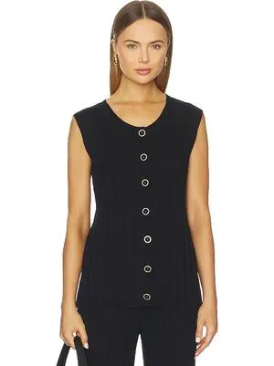 SNDYS. SNDYS Baha Ribbed Knit Button-Down Top