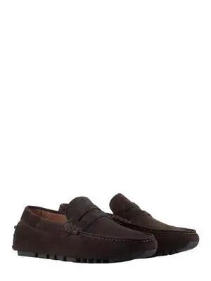Emporio Armani Suede Loafers - Brown