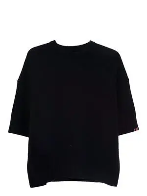Extreme Cashmere Short-sleeve Knitted Top - Blue