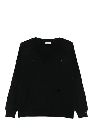 Herno V-neck Wool Sweater - Black