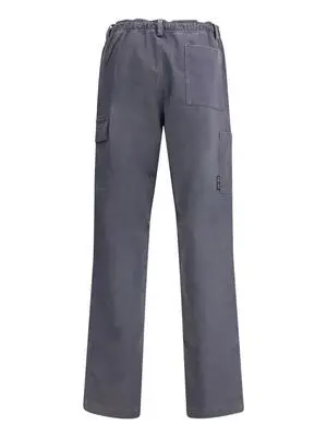 GR10K Cargo Pocket Washed Cotton Trousers - Grey
