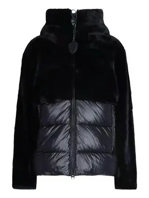 BLAUER. Faux-fur Panelled Jacket - Black