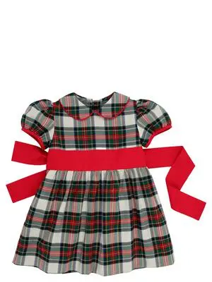 BEAUFORT BONNET CO Plaid Dress With Contrast Bow Sash - Multi
