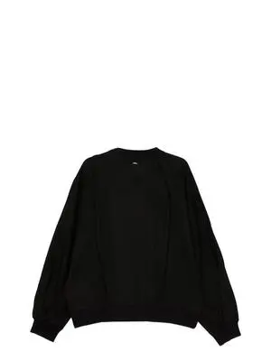 SONGZIO Cut-out Dolman-sleeve Sweatshirt - Black