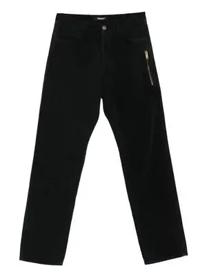 Undercover Straight Leg Trousers With Zip Detail - Black