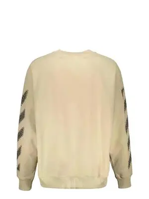 Off-White Diagonal-stripe Long-sleeve Sweatshirt - Neutrals