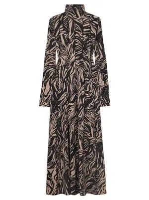 Proenza Schouler White Label Mabel Printed Jersey Turtleneck Maxi Dress - Multi