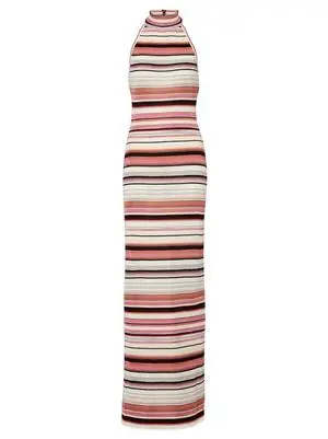 Missoni Striped Halterneck Maxi Dress - Multicoloured