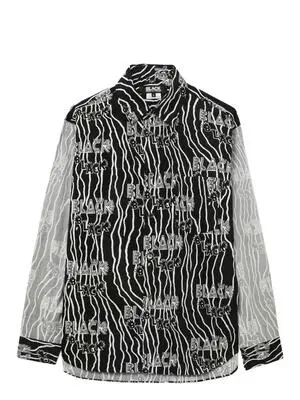 Comme Des Garçons Print Long-sleeve Shirt - Black
