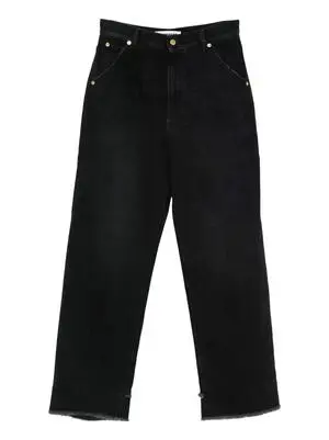 DARKPARK DARKPARK Frayed Denim Straight-Leg Jeans Black