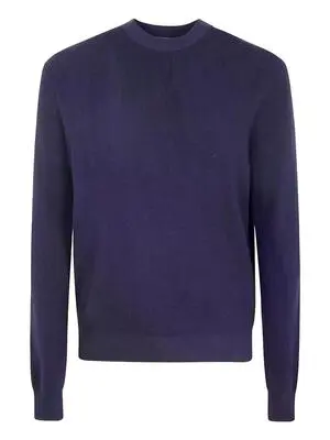 PEOPLE OF SHIBUYA Ribbed Crew-neck Sweater - Blue