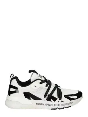 Versace Logo Print Dynamic Sneakers - Black