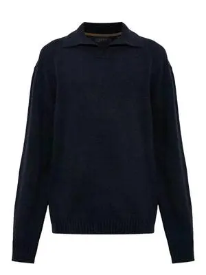 Sease Split-neck Sweater - Blue