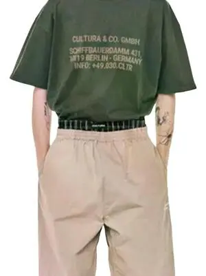 CULTURA Round-neck T-shirt - Green