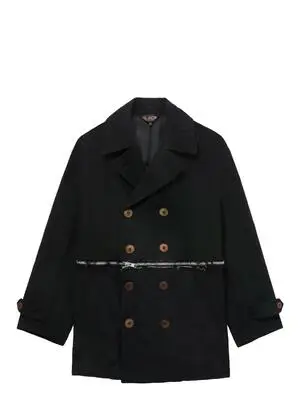 Comme Des Garçons Double-breasted Zip Jacket - Black