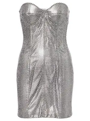 Dolce & Gabbana Embellished Corset Minidress - Silver