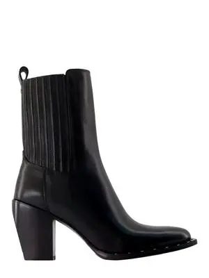 GOLDEN GOOSE Debbie Pointed-toe Ankle Boots - Black