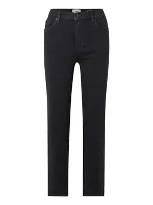 FRAME Le Sleek High-rise Straight-leg Jeans - Black