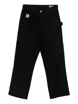 BODE Logo Patch Denim Trousers - Black