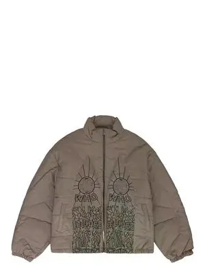 WHO DECIDES WAR Who Decides War Embroidered Padded Jacket Brown