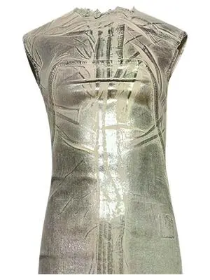 Rick Owens Metallic Maxi Dress - Silver