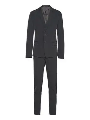 Prada Single-breasted Techno Stretch Suit - Black