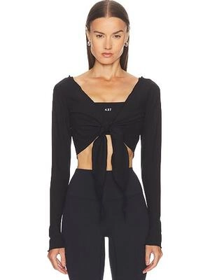 437 The Wrap Top - Black