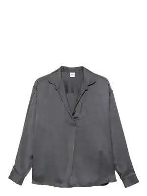 Aspesi Satin Long Sleeve Blouse - Grey