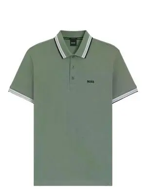 BOSS Tipped-collar Polo Shirt - Green