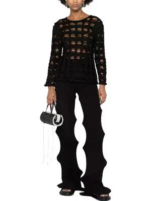 Comme Des Garçons Open-knit Jumper - Black
