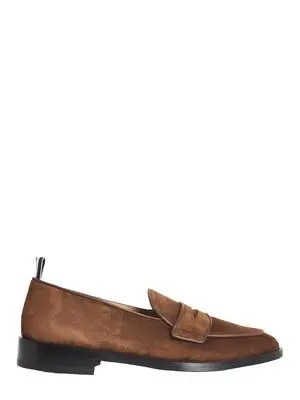 Thom Browne Suede Varsity Penny Loafers - Brown