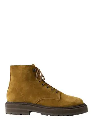 Legres LEGRES Suede Lace-Up Ankle Boots Brown