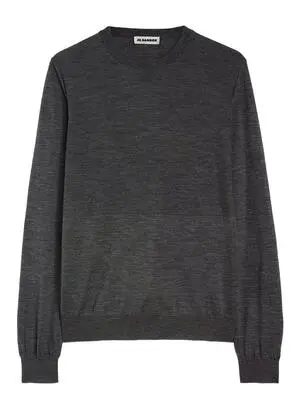 JIL SANDER Fine-knit Merino Wool Jumper - Grey