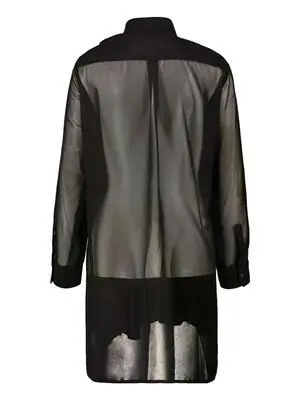Comme Des Garçons Ruffled Sheer Shirt - Black