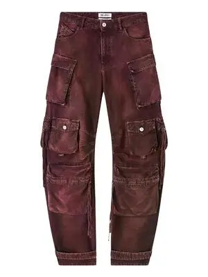 Attico The Attico Fern Cargo Jeans Red