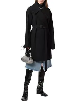 RICK OWENS Rick Owens Belted Cotton Midi Coat