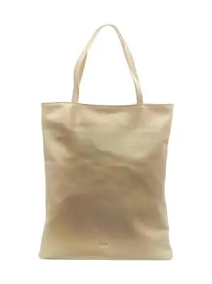 LA ROSE Leather Tote Bag - Neutrals