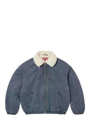 Supreme Sherpa Lined Bomber Jacket - Blue