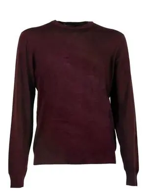 FILIPPO DE LAURENTIIS Crew Neck Long Sleeve Sweater - Red