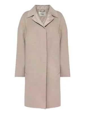 Fendi Ff-motif Coat - Neutrals