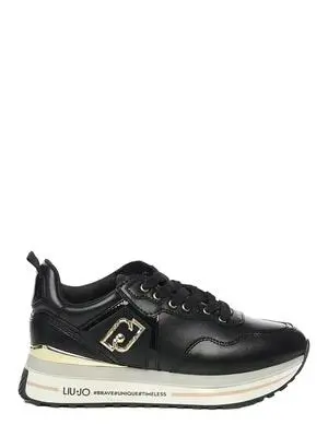 Liu Jo Maxi Wonder Logo-plaque Platform Sneakers - Black