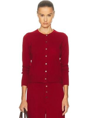 Guest In Residence Jane Cashmere Cardigan - Ruby