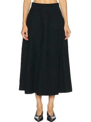 RÓHE Suede A-line Skirt - Black