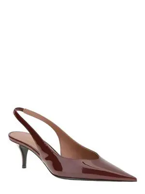 Amina Muaddi Amina Muaddi 55mm Slingback Stiletto Sandals Red