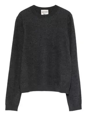 SEMICOUTURE Crew Neck Sweater With Ribbed Hem And Cuffs - Grey